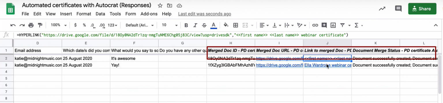 How to Make Automated Personalized Certificates – Midnight Music