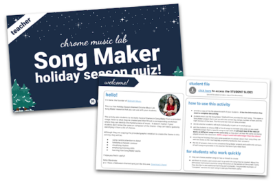 free holiday season Chrome Music Lab Song Maker lesson – Midnight Music