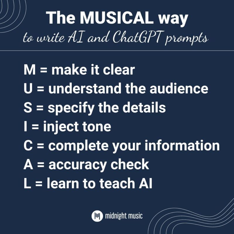 How to write better ChatGPT and AI prompts for music teachers ...
