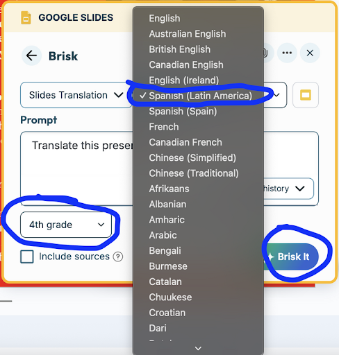 How to Translate Google Slides and Docs with Brisk – Midnight Music
